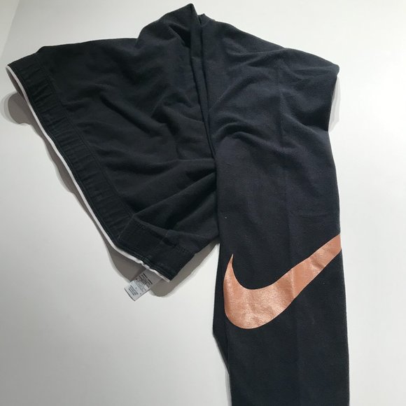 Nike | Pants & Jumpsuits | Nike One Leg Side Emblem Off Black Athletic ...